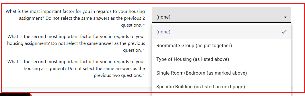 Housing Placement List | Auxiliary Services